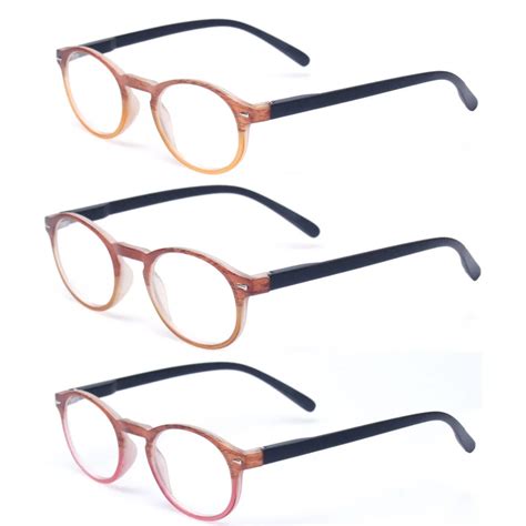 Buy Classic Retro Round Reading Glasses Set Of 3