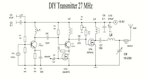 27mhz Transmitter And Receiver Circuit Diagram 27 Mhz Receiv