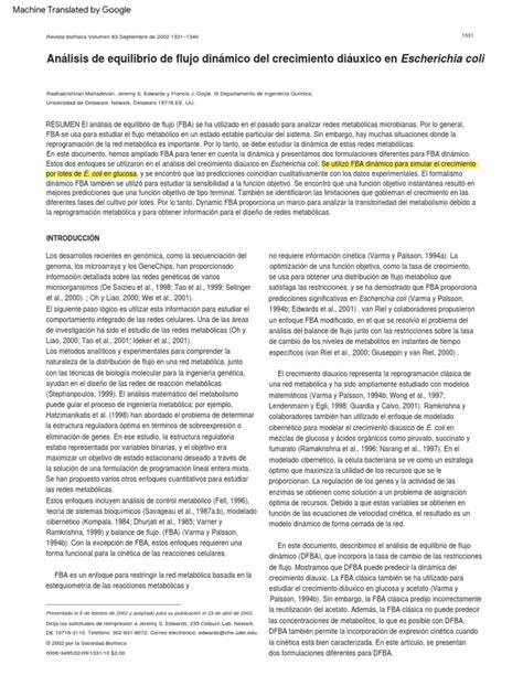 dynamic flux balance analysis of diauxic growth in escherichia coli