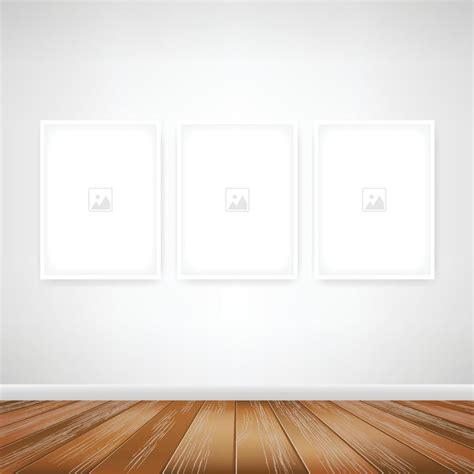 Empty Photo Frame Or Picture Frame Background In Wooden Room Space Background For Room Design