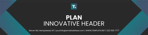 Free Plan Innovative Header Template To Edit Online