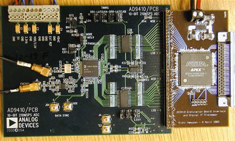 AD9410 Evaluation Board And APEX FPGA Interface Card The APEX FPGA