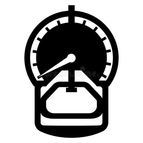 Simple Analog Grip Dynamometer Monochrome Icon Stock Illustration