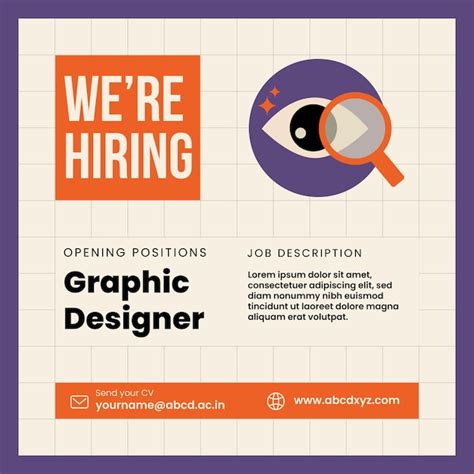 Premium Vector Hiring Post Social Design Templet