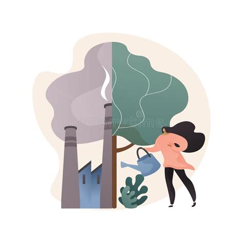 环境保护矢量概念隐喻 向量例证 插画 包括有 污染 破坏 查出 设计 平面 抽象 行业 报告 226986937