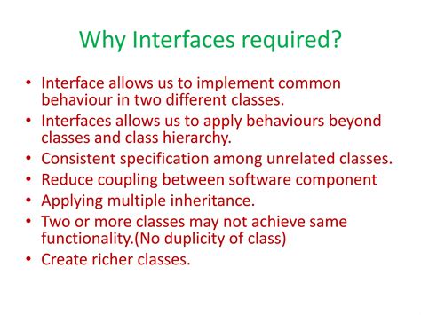 Java Interface Pptx