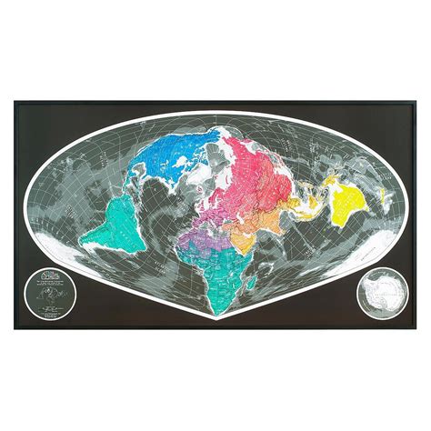 Sinu Mollweide Magnetic World Map Mapmaking Cartography