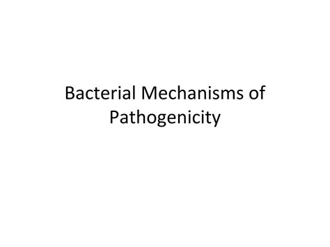 Bacterial Pathogenesis Ppt