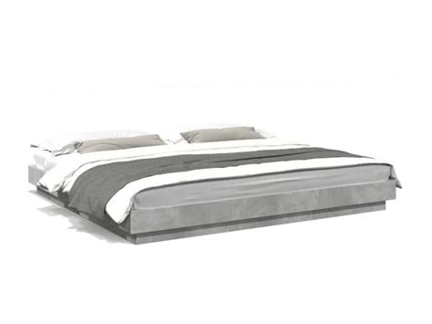 Letto Matrimoniale Grigio Cemento 200x200 Cm In Legno Multistrato CFW2172854