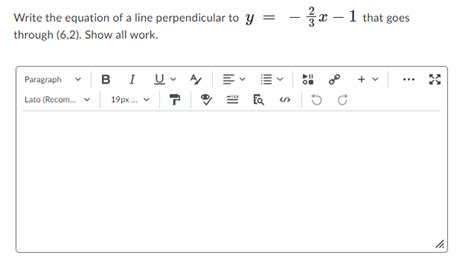 Write The Equation Of A Line Perpendicular To Chegg