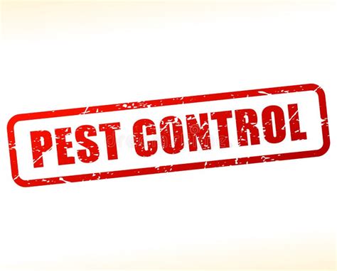 Pest Control Red Text Stamp Stock Vector Illustration Of Label