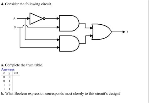 Solved Consider The Following Circuit Complete The Truth Table