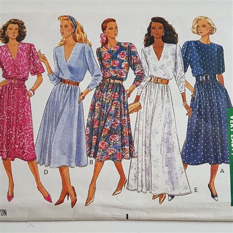 1980s Dress Pattern Etsy