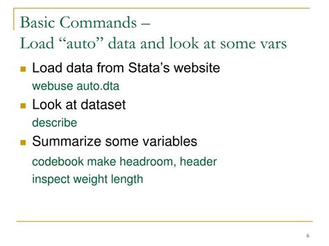 Ppt Ccpr Computing Services Workshop Introduction To Stata June 2006 Powerpoint Presentation