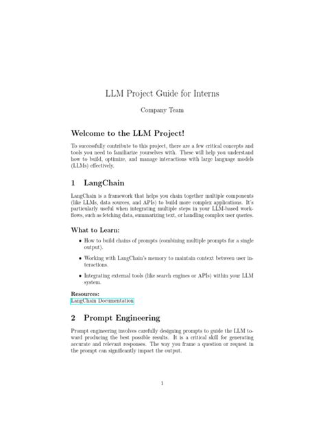 Llmprojectguide Pdf Information Science Artificial Intelligence