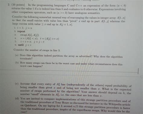 Solved Points In The Programming Languages C And C Chegg