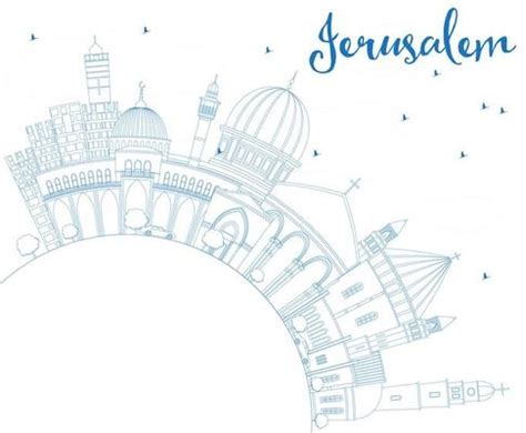 Jerusalem Skyline Vector Art Icons And Graphics For Free Download
