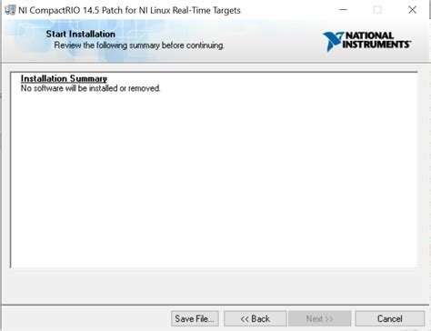 No Operation To Be Performed Real Time Module Ni Community