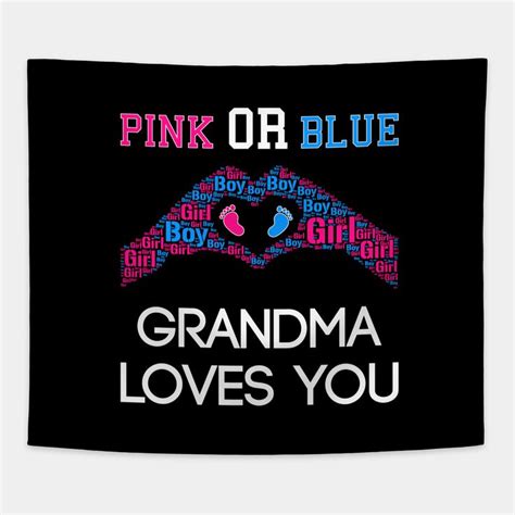 Pink Or Blue Grandma Loves You In Different Languages On A Black