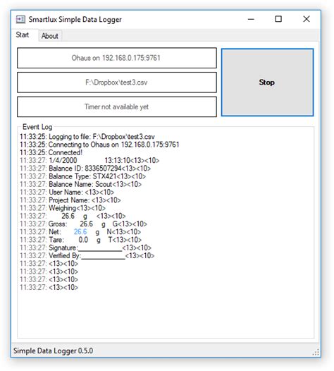 Version Simple Data Logger SDL
