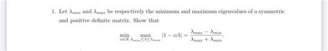 1 let amin and amax be respectively the minimum and
