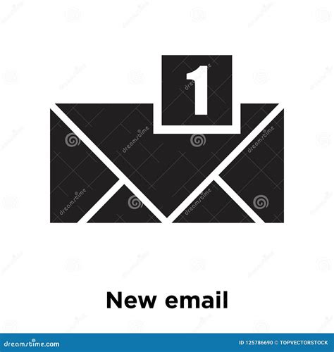 New Email Icon Vector Isolated On White Background Logo Concept Stock