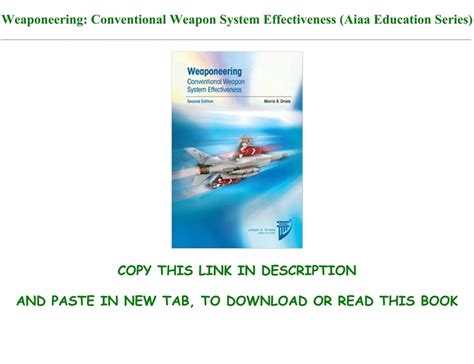 Best Pdf Weaponeering Conventional Weapon System Effectiveness Aiaa Education Series For Any