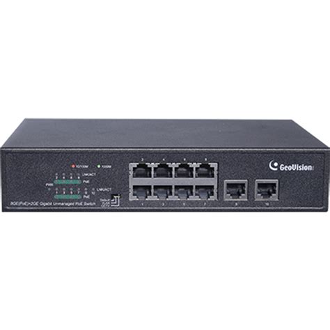 Geovision Gv Apoe0810 10 Port 10 100 1000m Poe Switch