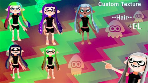 Splatoon Inkling Girl Hair Custom Textures Dl Mmd By Angelkoalayt0 On