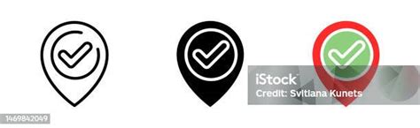 포인터로 틱하십시오 지리적 위치 목적지 경로 지도 위치 탐색 Gps 커서 마우스 오류 개념입니다 선에 있는 벡터 아이콘 흰색