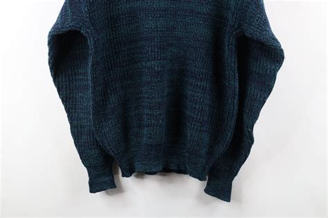 Streetwear × Vintage Vintage 90s Streetwear Chunky Ribbed Knit Crewneck