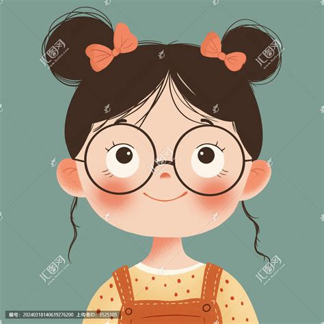 小女孩头像 动漫卡通 设计素材 设计模板 汇图网