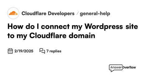 How Do I Connect My Wordpress Site To My Cloudflare Domain Cloudflare Developers