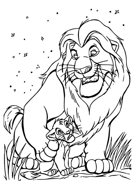 Simba Z Ojcem Kolorowanka Do Wydruku Pdf Online