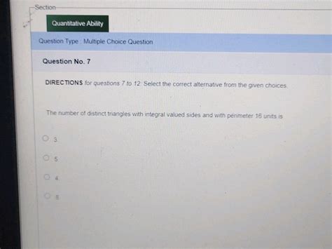 Quantitative Ability Question Type Multiple StudyX