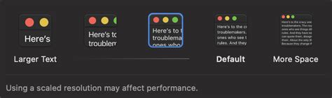 What Screen Size Resolutions Are These Options On System Preferences