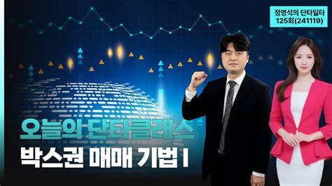 오늘의 단타 클래스 박스권 매매 기법 I 정영석의 단타일타 125회 241119 Youtube