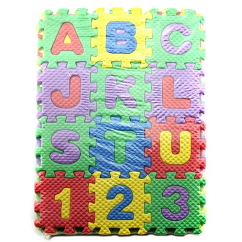 36 Pcslot 3d Block Mini Eva Foam Alphabet Letters Numbers Floor Soft