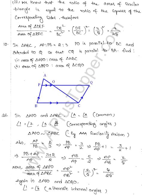 Similarity Class 10 Icse Ml Aggarwal A Plus Topper
