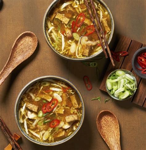 Vegan Hot And Sour Tofu Soup Cauldron Foods