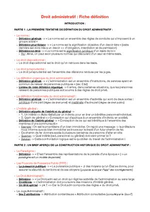 Fiches De Droit Administratif Crfpa UPJV Studocu