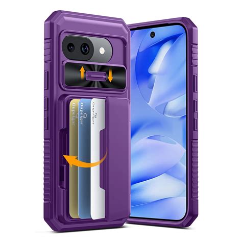 Oupeigar For Pixel 9a Case With Card Holder 4 5 Card And Rfid Blocking
