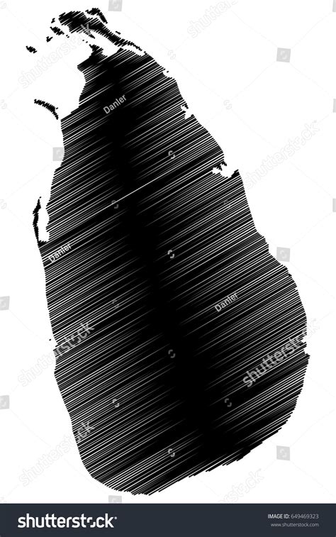 Sri Lanka Map Vector Illustration Scribble Stock Vector Royalty Free