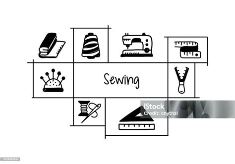 바느질 관련 손으로 그린 배너 디자인 벡터 일러스트 레이 션 자수에 대한 스톡 벡터 아트 및 기타 이미지 자수 0명 개념 Istock