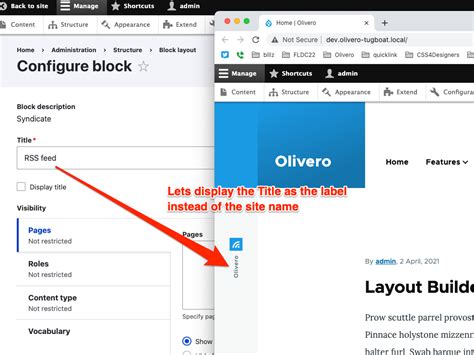 Allow The RSS Feed Block S Title To Be Customized By User Drupal Org