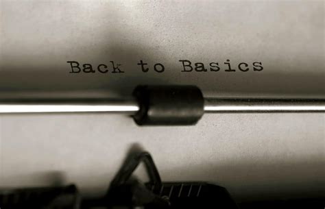 Premium Photo Text Back To Basics Typed On Retro Typewriter