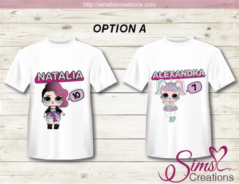 Lol Surprise Dolls Theme Party Printable T Shirt Iron On Transfer D