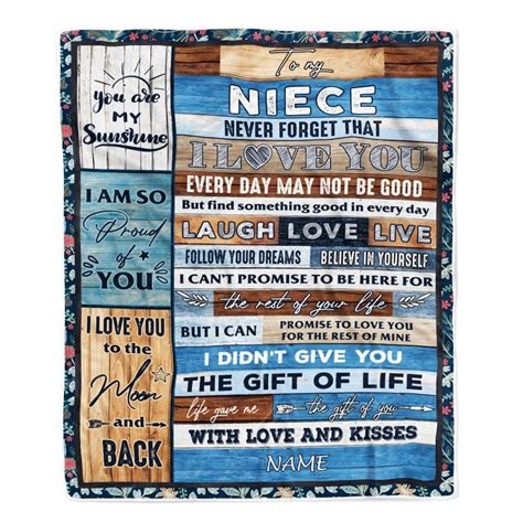 To My Niece Fleece Blanket You Are My Sunshine From Uncle And Aunt 90
