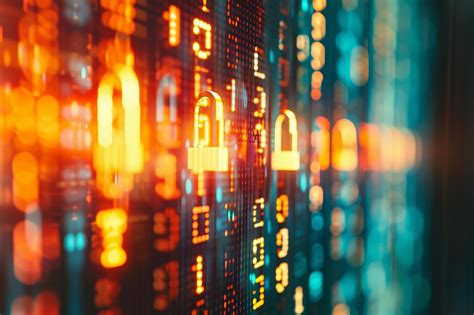 Premium Photo Secure Connection Icon With Encryption Symbols In Dynamic Composition Space For