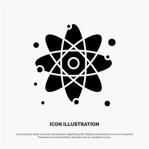 Atom Particle Molecule Physics Solid Glyph Icon Vector 19112672 Vector Art At Vecteezy